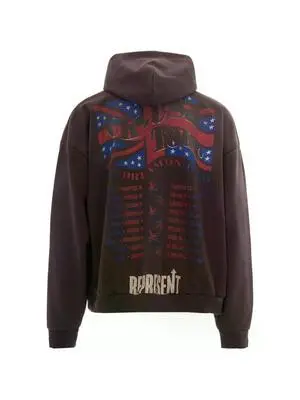 REPRESENT Graphic Hooded Sweatshirt - Brown