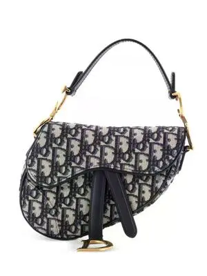 Dior Saddle Handbag Oblique Canvas Mini Shoulder Bag - Blue