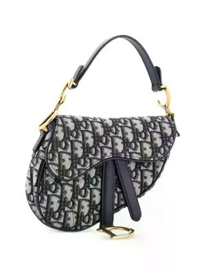 Dior Saddle Handbag Oblique Canvas Mini Shoulder Bag - Blue