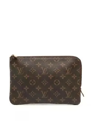 LOUIS VUITTON 2019 Monogram Etui Voyageur Pm Clutch Bag - Brown