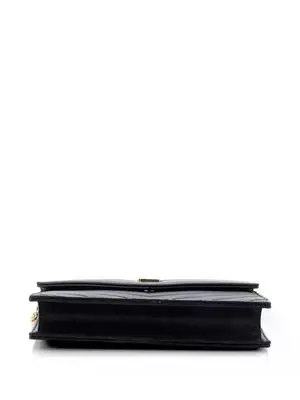 Saint Laurent Monogram Wallet On Chain Matelasse Chevron - Black