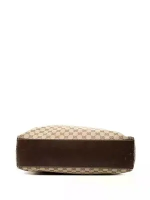 Gucci Gg Canvas Web Vertical Tote Bag - Brown