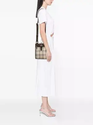 Burberry House Check Canvas Crossbody Bag - Brown