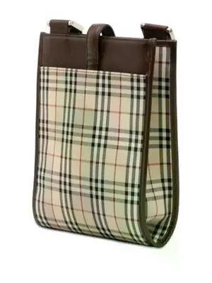 Burberry House Check Canvas Crossbody Bag - Brown