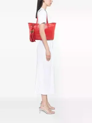 Gucci Leather Bamboo Tassel Tote Bag