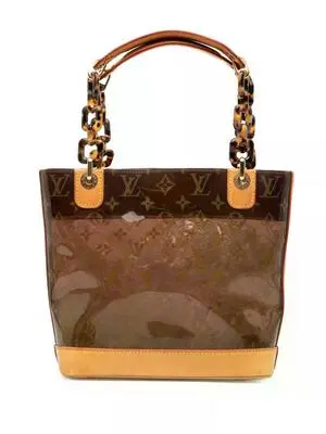 LOUIS VUITTON 2003 Monogram Cabas Sac Ambre Pm Tote Bag - Brown