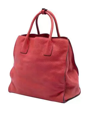 Prada Viteillo Daino Open Convertible Tote Satchel - Red