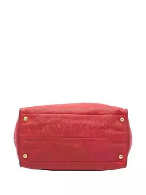 Prada Viteillo Daino Open Convertible Tote Satchel - Red