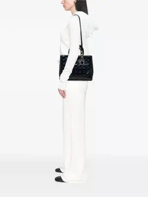 Dior Patent Cannage Lady Satchel - Blue