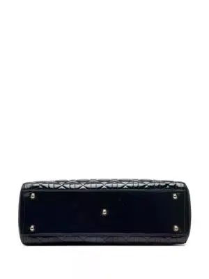 Dior Patent Cannage Lady Satchel - Blue