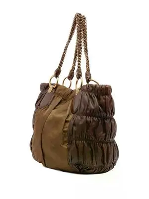 Prada Tessuto And Nappa Gaufre Tote Bag