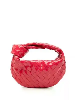 Bottega Veneta Mini Intrecciato Jodie Hobo Bag - Red