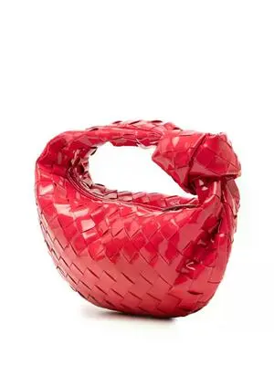 Bottega Veneta Mini Intrecciato Jodie Hobo Bag - Red