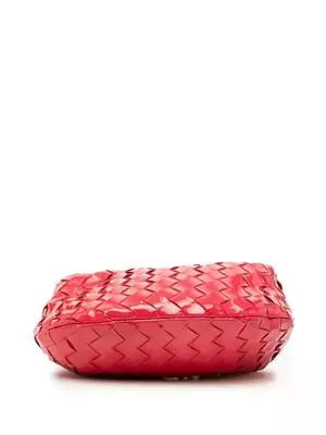 Bottega Veneta Mini Intrecciato Jodie Hobo Bag - Red