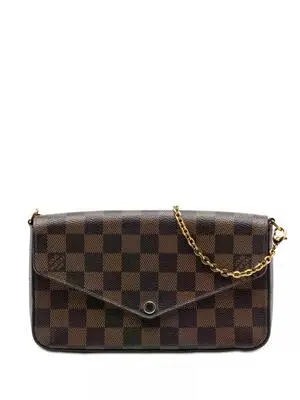 LOUIS VUITTON Damier Ebene Pochette Felicie Crossbody Bag - Brown