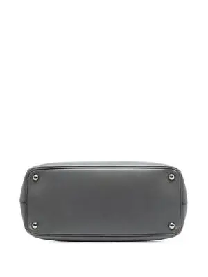 Prada Saffiano Galleria Double Zip Satchel - Grey