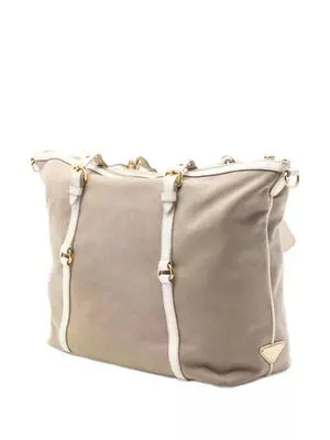 Prada Canapa Logo Satchel - Brown