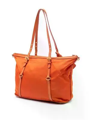 Prada Saffiano Trimmed Tessuto Satchel