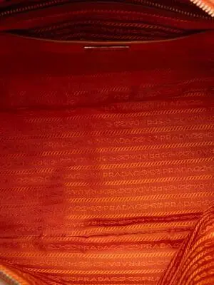 Prada Saffiano Trimmed Tessuto Satchel