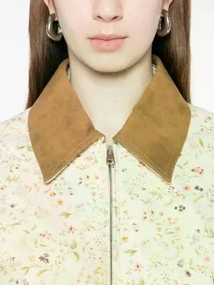 TELA Floral-print Collar Jacket