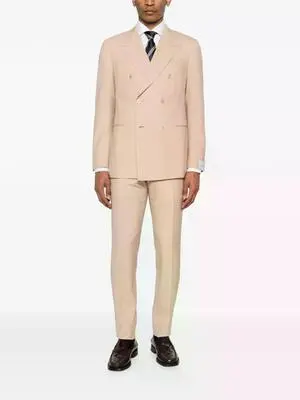 Caruso Double-breasted Suit - Neutrals