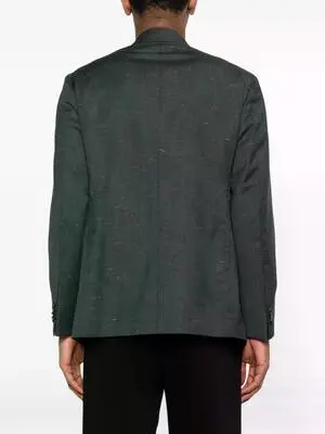 Caruso Double-breasted Blazer - Green
