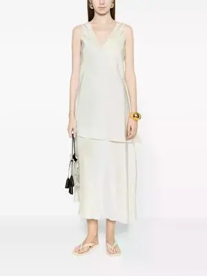 Barena Venezia Nova V-neck Asymmetric Dress