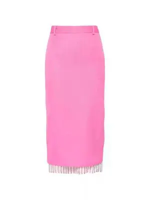Attico Striped-trim Midi Skirt - Pink