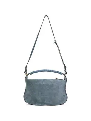 Chloé Small Marcie Leather Shoulder Bag - Blue