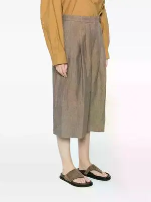 Mark Kenly Domino Tan Pennie Pleated Shorts