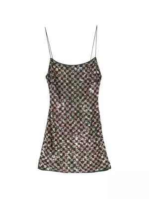 Oseree Sequin Geometric Mini Dress