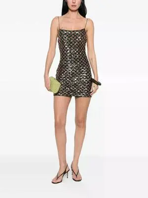 Oseree Sequin Geometric Mini Dress