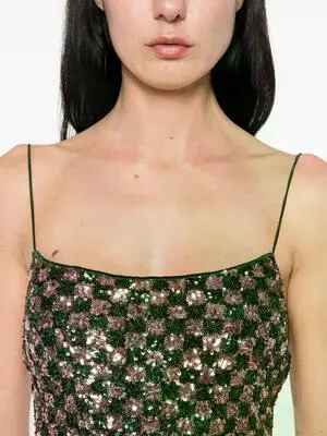 Oseree Sequin Geometric Mini Dress