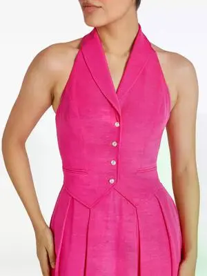 TEMPERLEY LONDON Elodie Halter Dress - Pink