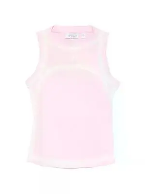 Off-White Spray-off Stamp Ribbed Tank Top - Pink