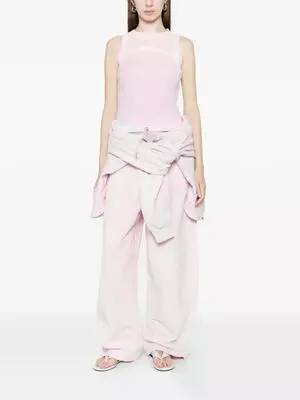 Off-White Spray-off Stamp Ribbed Tank Top - Pink