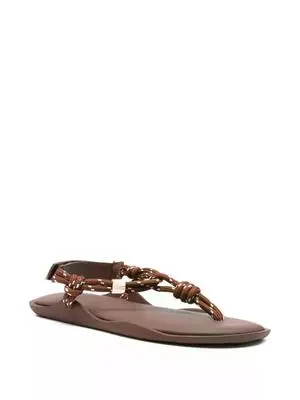 Flowze Monocolor Rope Sandals - Brown