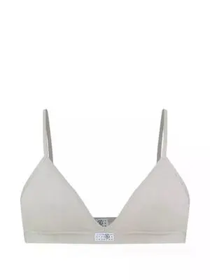 MAISON MARGIELA Label Ribbed Bra - Neutrals
