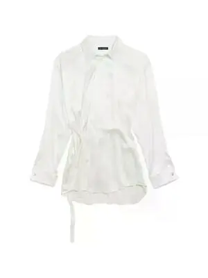 Balenciaga Tie-waist Shirt - White