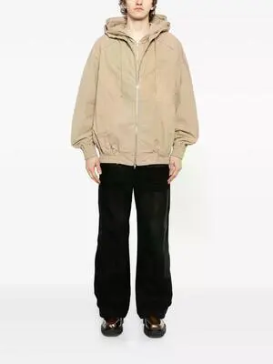 JUUN.J Hooded Zip-up Jacket - Neutrals
