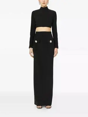 Costarellos Nelle Cropped Turtleneck Blouse