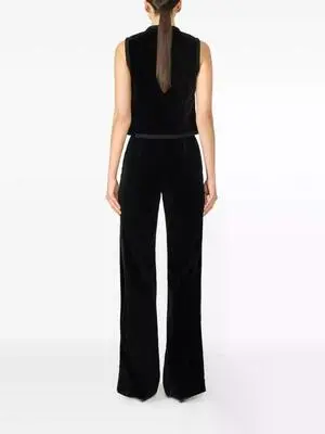 Costarellos Avice Velvet Wide-leg Trousers