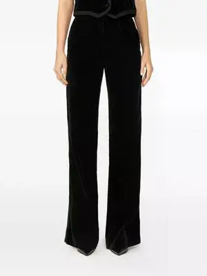 Costarellos Avice Velvet Wide-leg Trousers