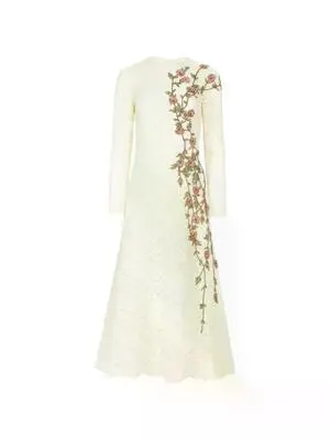 Costarellos Marlena Lace A-line Midi Dress - Neutrals