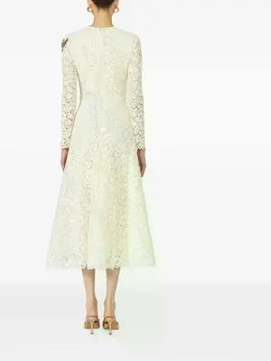 Costarellos Marlena Lace A-line Midi Dress - Neutrals