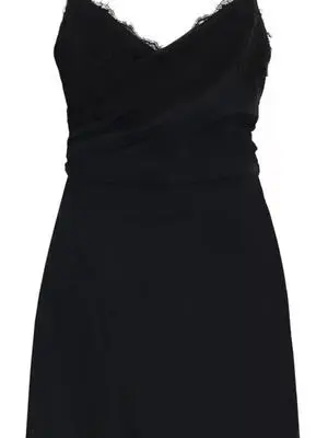 Moschino Lace-trimmed Asymmetric Dress - Black