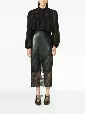Costarellos Lorcan Smocked Long-sleeve Blouse