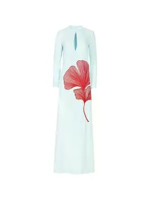 Costarellos Adeline Floral-embroidered Maxi Dress