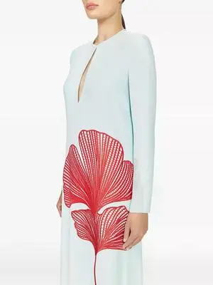 Costarellos Adeline Floral-embroidered Maxi Dress