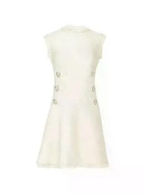 Costarellos Villie Tweed Mini Dress - Neutrals
